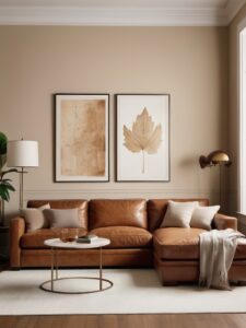 16 Elegant and Cozy Cognac Couch Living Room Ideas to Try Now