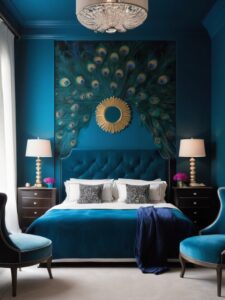 15 Stunning Peacock Blue Bedroom Ideas for a Dreamy Look - Homezille